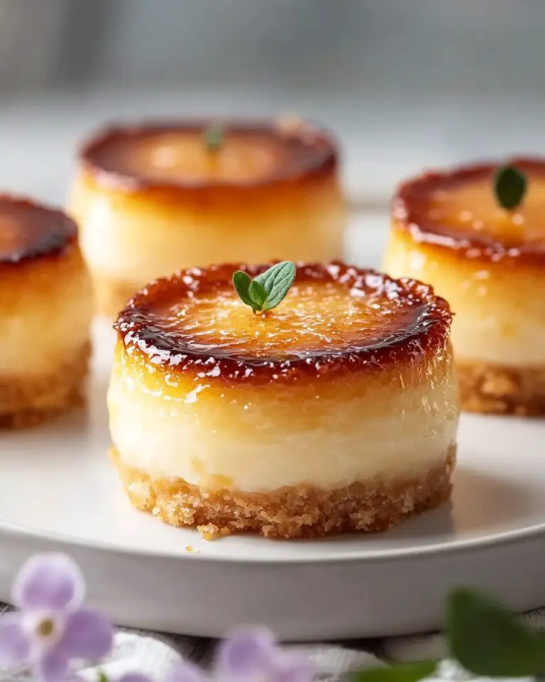 Mini Crème Brûlée Cheesecakes - Aurora Recipe