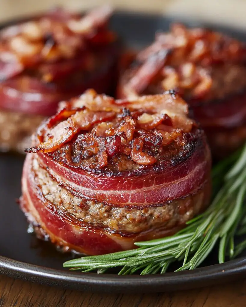 Bacon Wrapped Mini Meatloaf