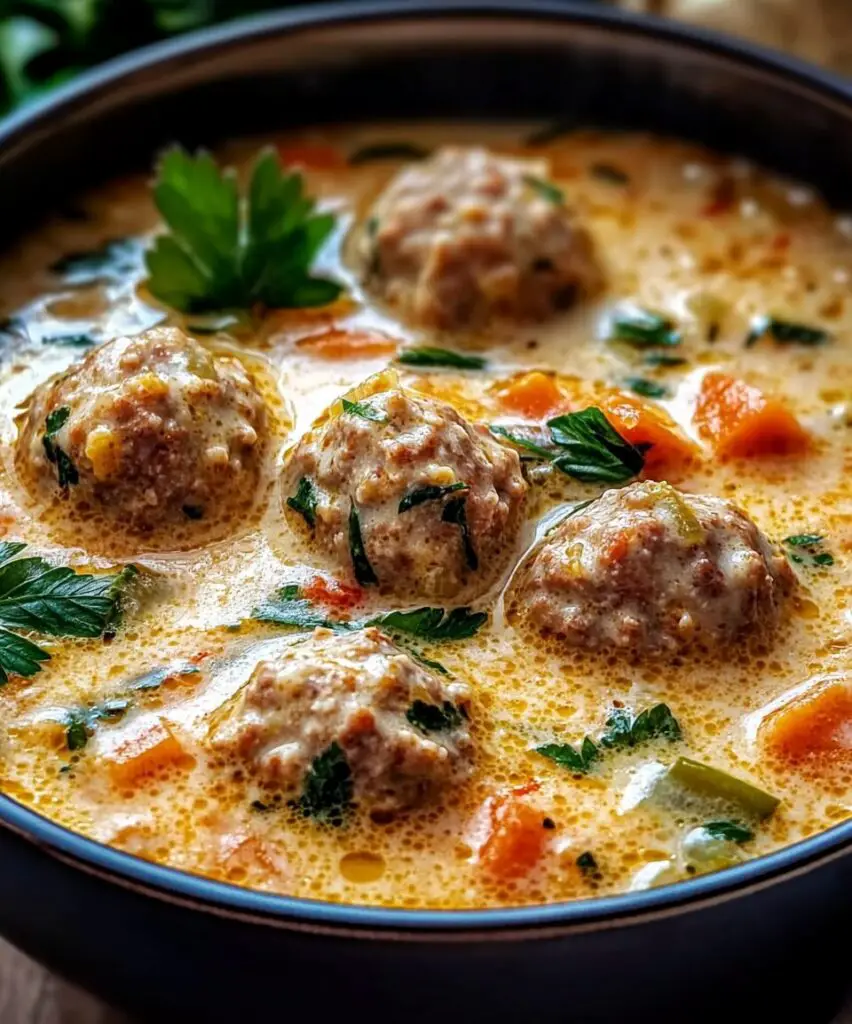 Creamy Italian Meatball Soup