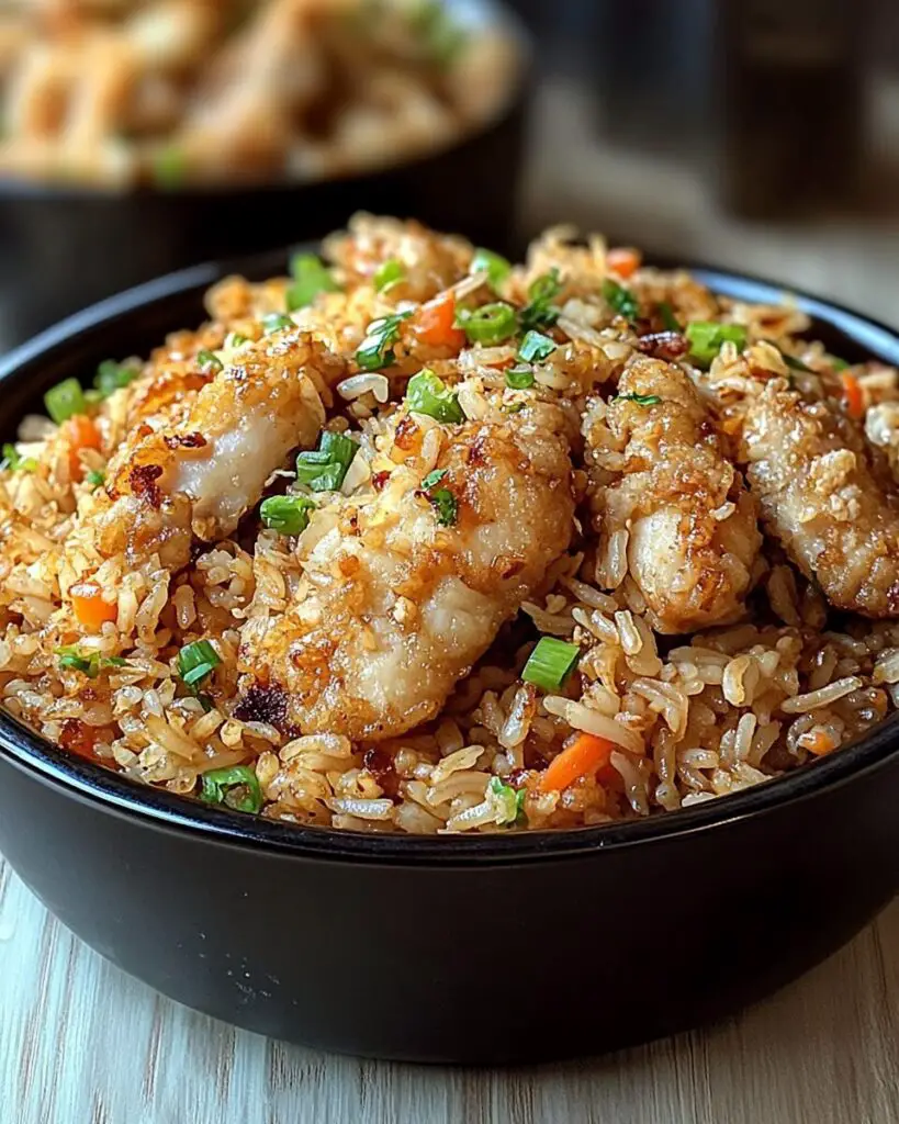 Crispy Garlic Chicken Fried Rice