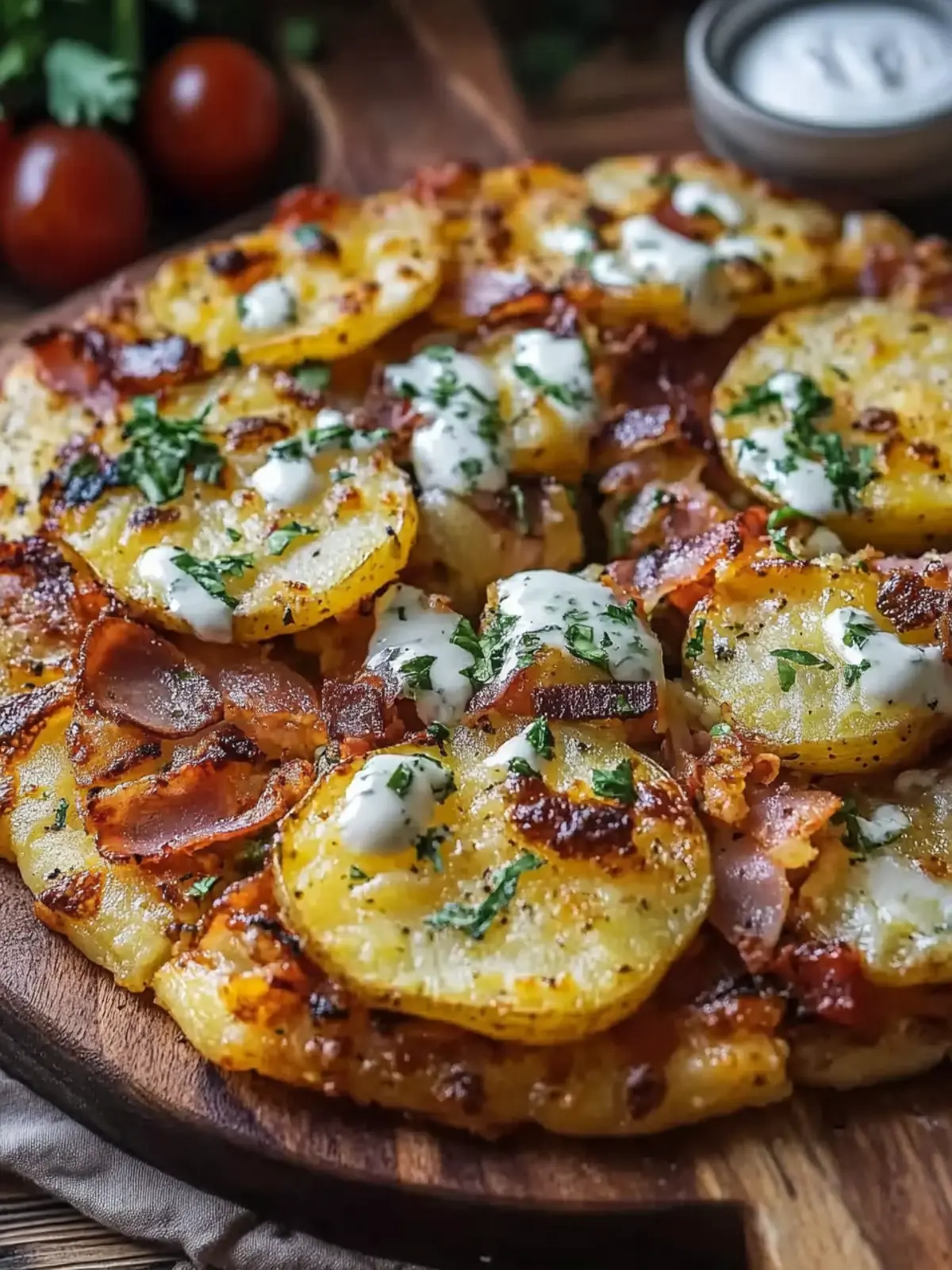 Easy Crispy Smashed Potatoes Pizza - A Delicious Twist