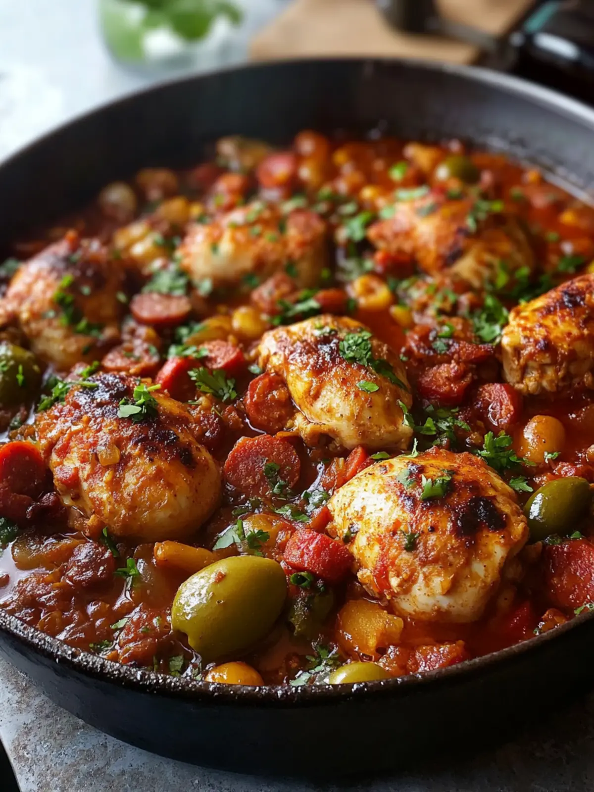 Ultimate Easy Spanish Chicken Thighs with Chorizo and Wine